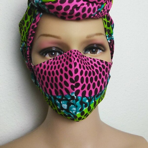 Head Wrap and Mask Set - Etsy