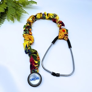 Sunflower Stethoscope Scrunchie Cover: Reusable Stethoscope Sleeve - Etsy
