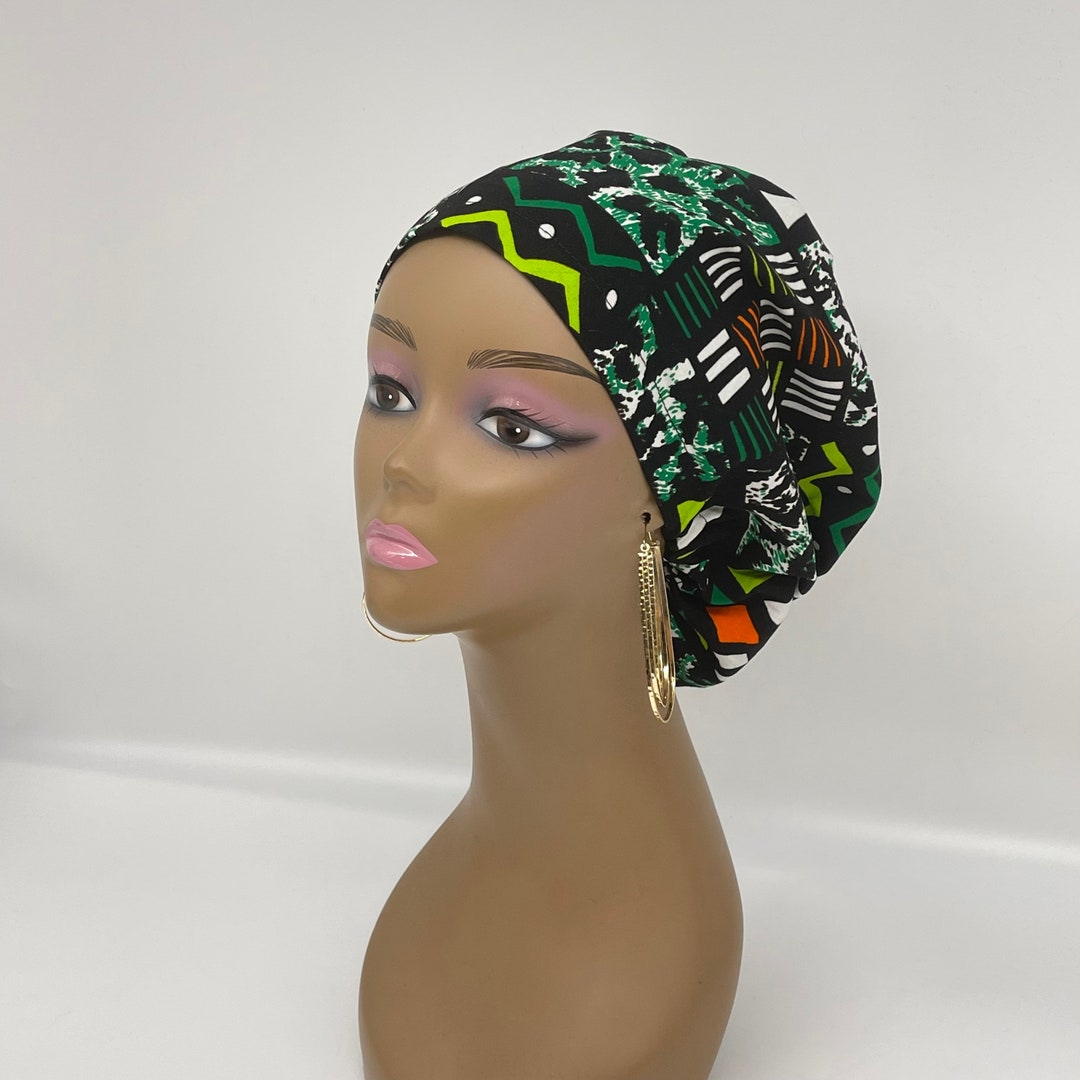 Niceroy Surgical SCRUB HAT CAP, Ankara Europe Style Nursing Caps Black ...