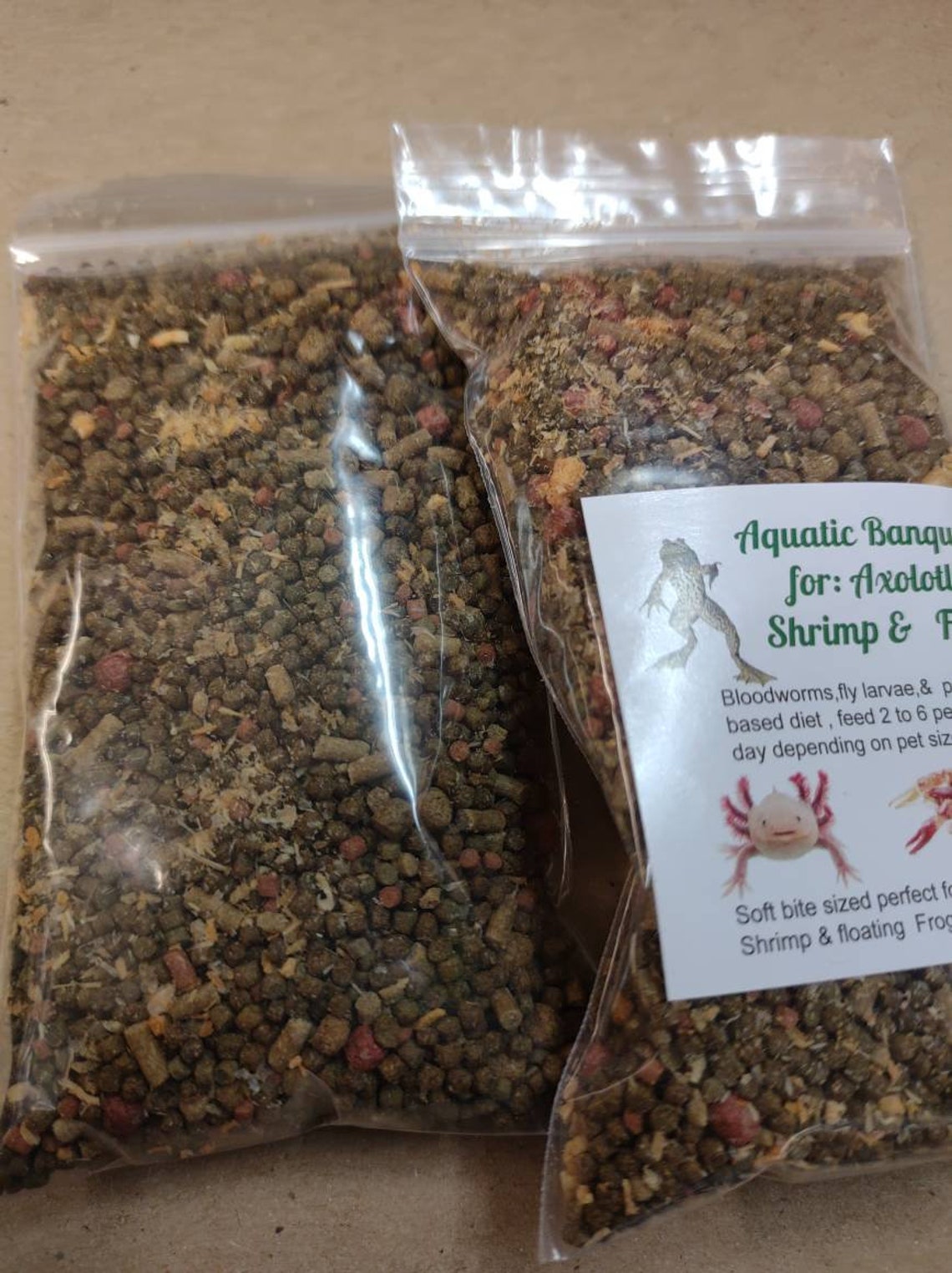 Shrimp Frog Crab & Axolotl Mix Blend Food and Treat - Etsy