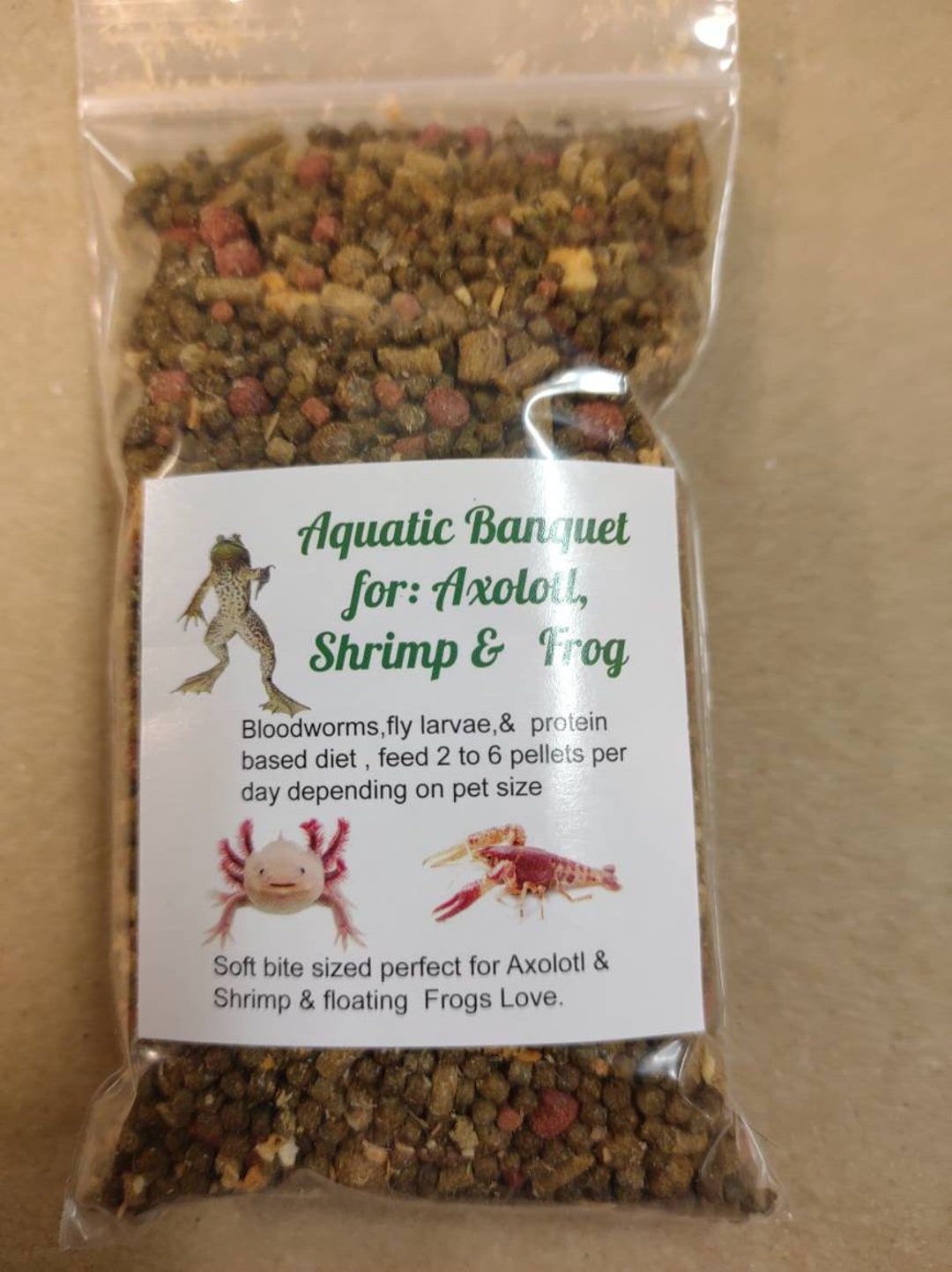 Shrimp, Frog, Crab & Axolotl Mix Blend Food and Treat - Etsy