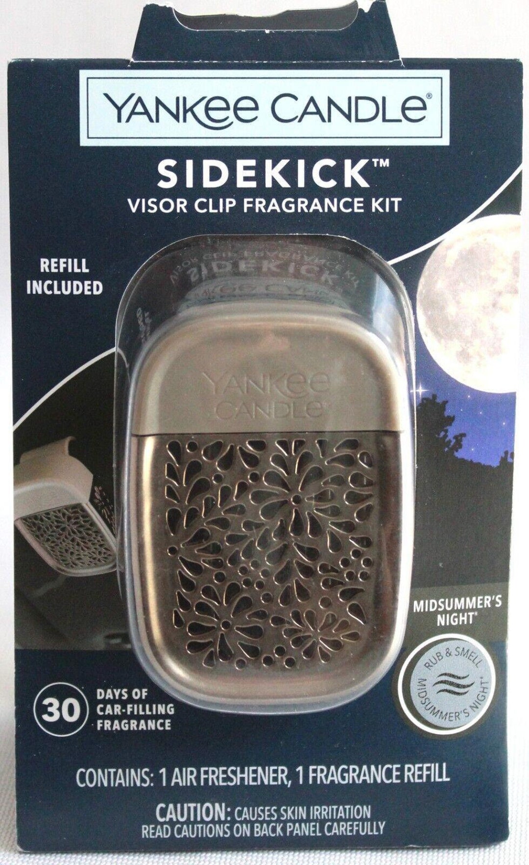 Yankee Candle Sidekick Visor Clip Fragrance Kit Air Freshener Midsummer ...