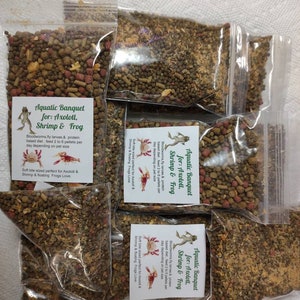 Shrimp, Frog, Crab & Axolotl Mix Blend Food and Treat - Etsy