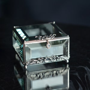 Glass Ring Box for Wedding and Engagement, Wedding Ring Box, Glass ...