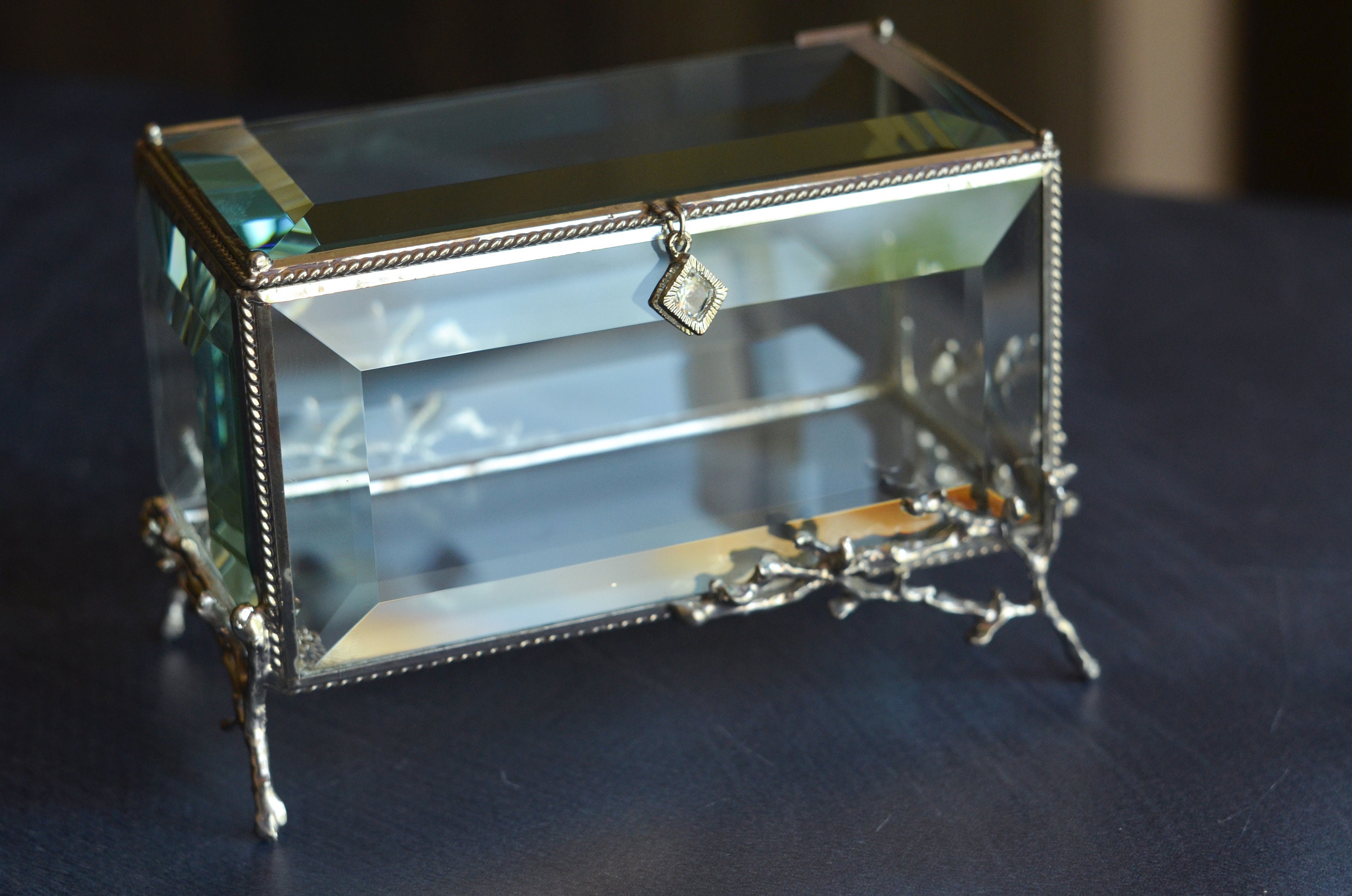 Original Box Wedding Ring Box Glass Jewelry Box Glass Ring - Etsy