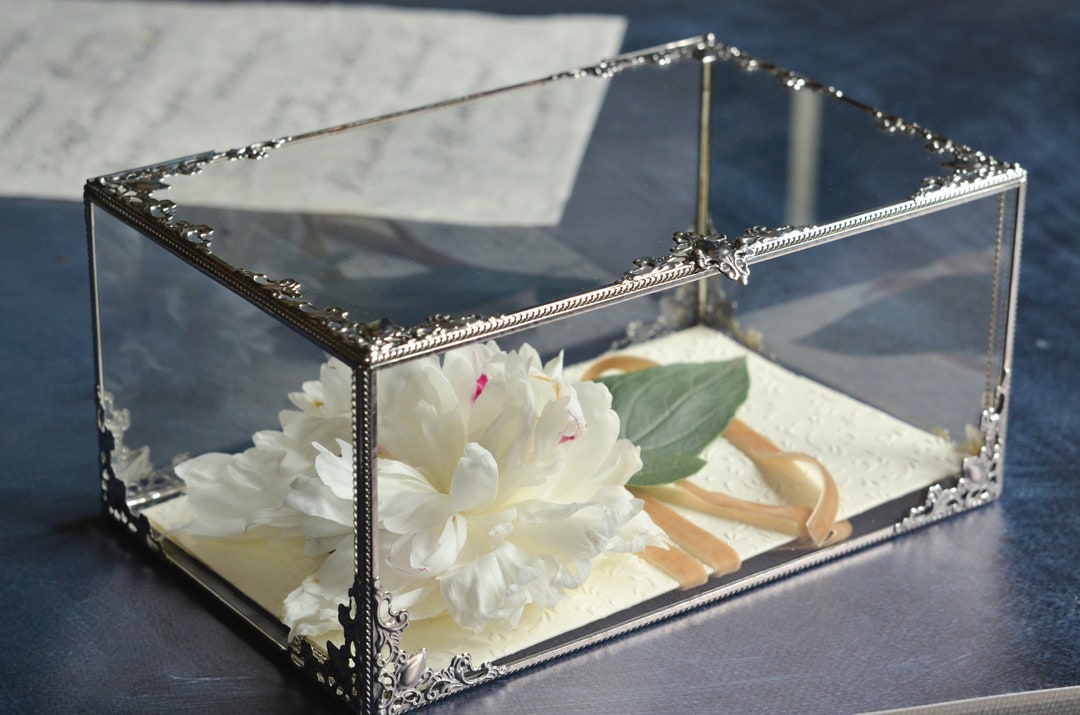 Card Box for Wedding, Glass Card Holder, Geometric Wedding Decor ...