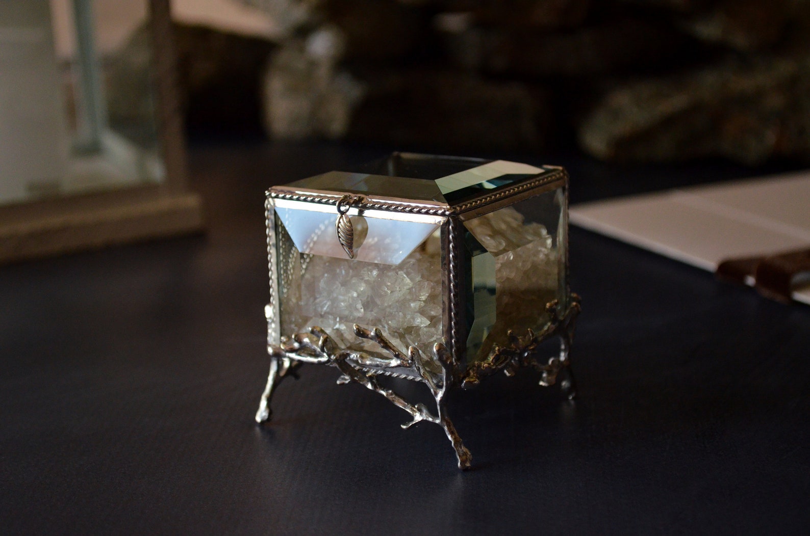 Original Box Wedding Ring Box Glass Jewelry Box Glass Ring | Etsy