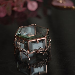 Glass Ring Box for Wedding and Engagement, Wedding Ring Box, Glass ...