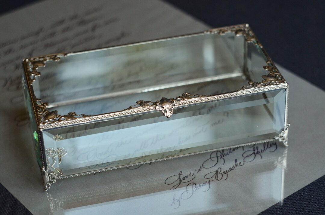 Glass Jewelry Box, Glass Jewelry Box for Money, Glass Box for Money ...