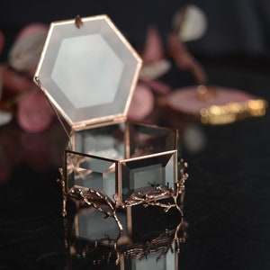 Glass Ring Box for Wedding and Engagement, Wedding Ring Box, Glass ...
