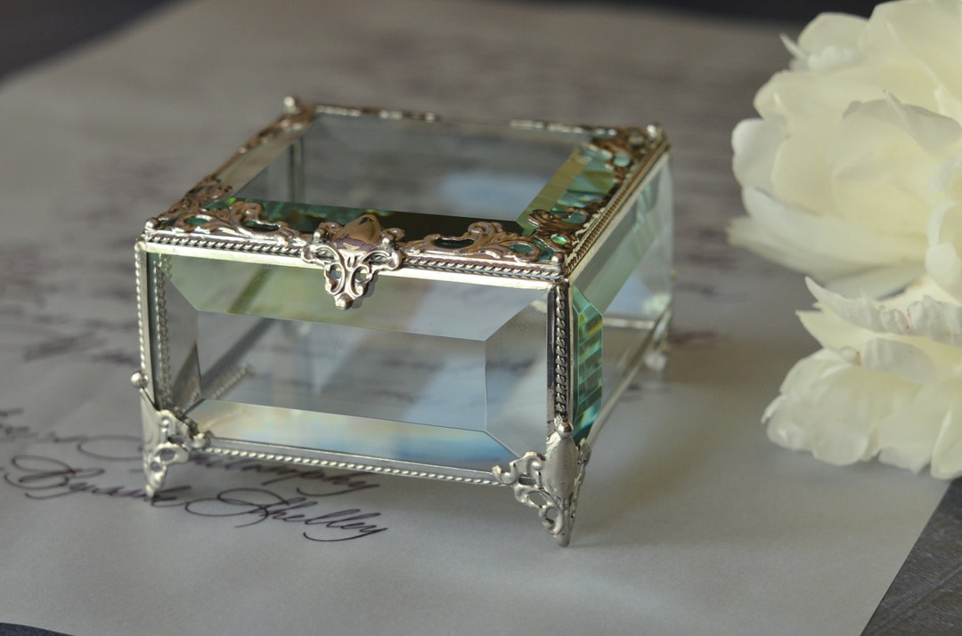 Ring Box,glass Ring Box for Wedding and Engagement, Wedding Ring Box ...