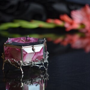 Glass Ring Box for Wedding and Engagement, Wedding Ring Box, Glass ...