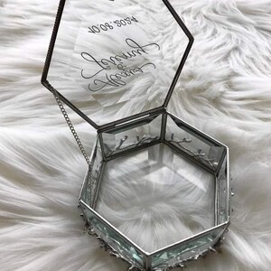 Glass Ring Box for Wedding and Engagement, Wedding Ring Box, Glass ...