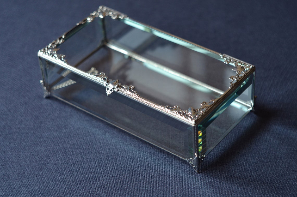 Glass Jewelry Box Glass Jewelry Box for Money Glass Box for - Etsy