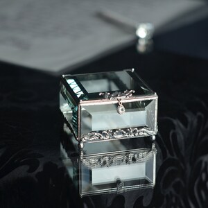 Glass Ring Box for Wedding and Engagement, Wedding Ring Box, Glass ...