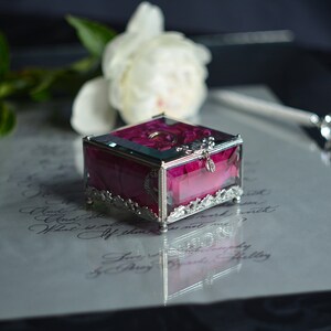 Glass Ring Box for Wedding and Engagement, Wedding Ring Box, Glass ...
