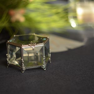 Glass Jewelry Box, Engagement Ring Box, Glass Ring Box, Proposal Ring ...