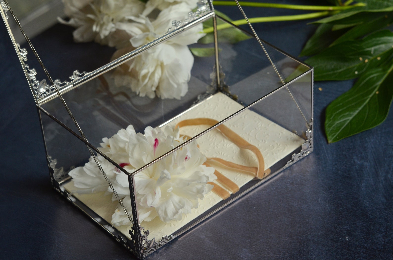 Card Box for Wedding Glass Card Holder Geometric Wedding - Etsy