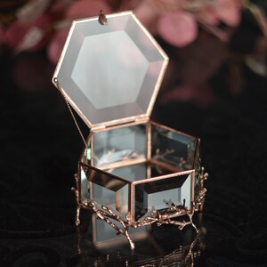 Glass Ring Box for Wedding and Engagement, Wedding Ring Box, Glass ...