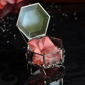 Glass Ring Box for Wedding and Engagement, Wedding Ring Box, Glass ...
