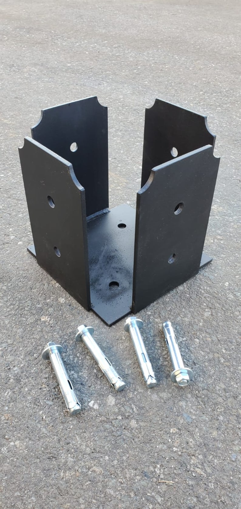 Iron Post Bracket Heavy Duty Steel Column Bracket Post Base - Etsy