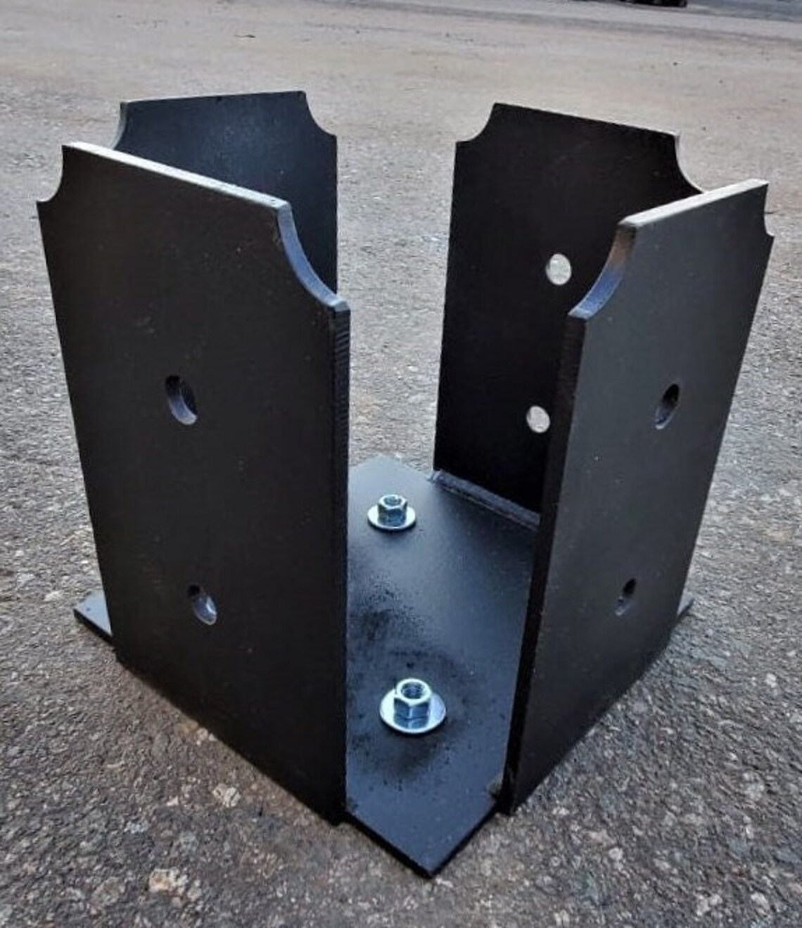 Iron Post Bracket Heavy Duty Steel Column Bracket Post Base 12" X 12" X ...