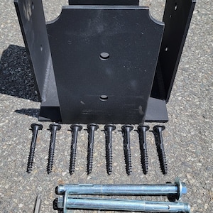 Iron Post Bracket Heavy Duty Steel Column Bracket Post Base 12" X 12" X ...