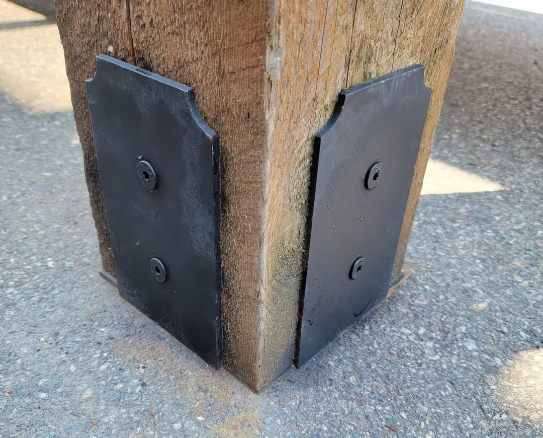 Iron Post Bracket Heavy Duty Steel Column Bracket Post Base 6" X 6" X 6 ...