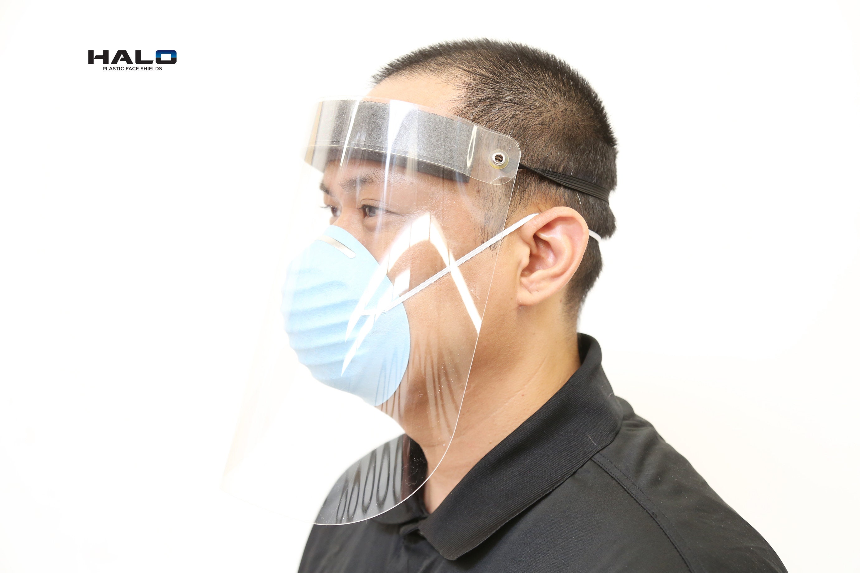 HALO - Full Plastic Face Shield Mask - Universal Fit / Splash Proof - Etsy