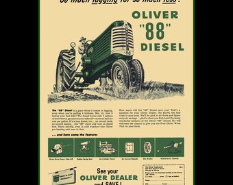Oliver 88 Tractor Svg - Etsy