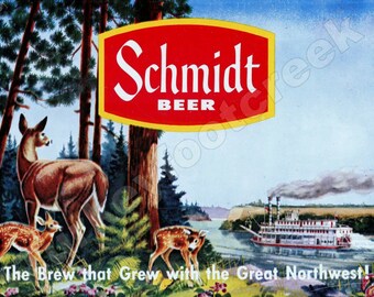 Vintage Schmidt Beer | Etsy