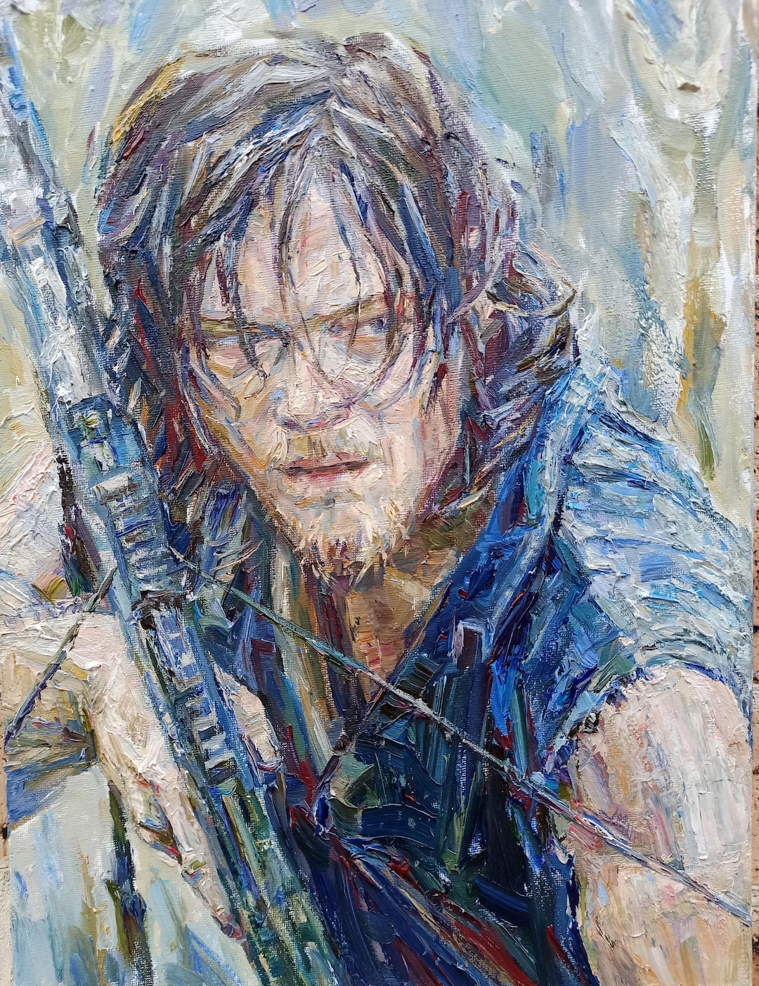 Original Oil Hand Painting, NOT a PRINT, Walking Dead Character, Art ...