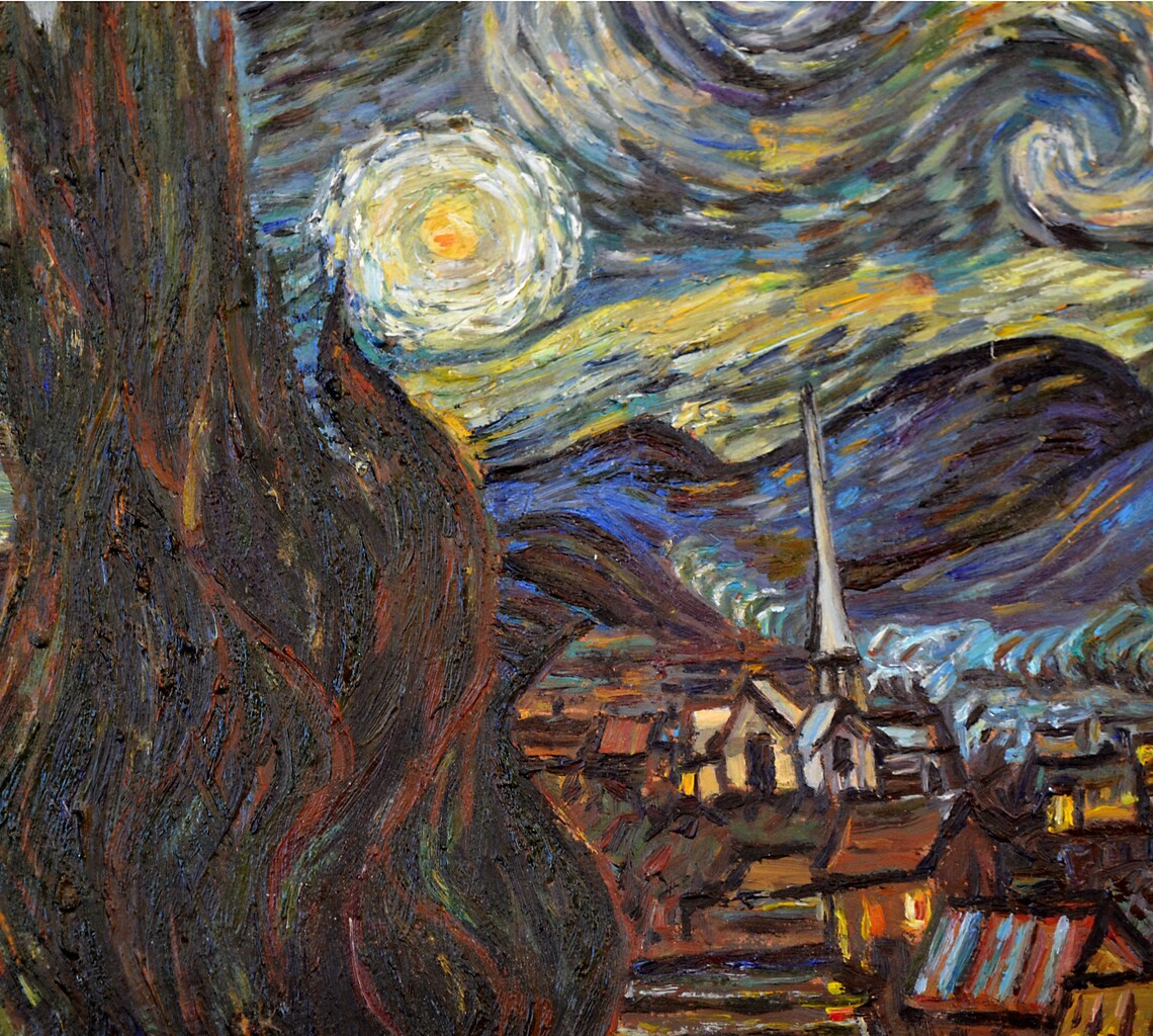 Reproduction of Van Gogh || Starlight Night || Art Wall Decor ...