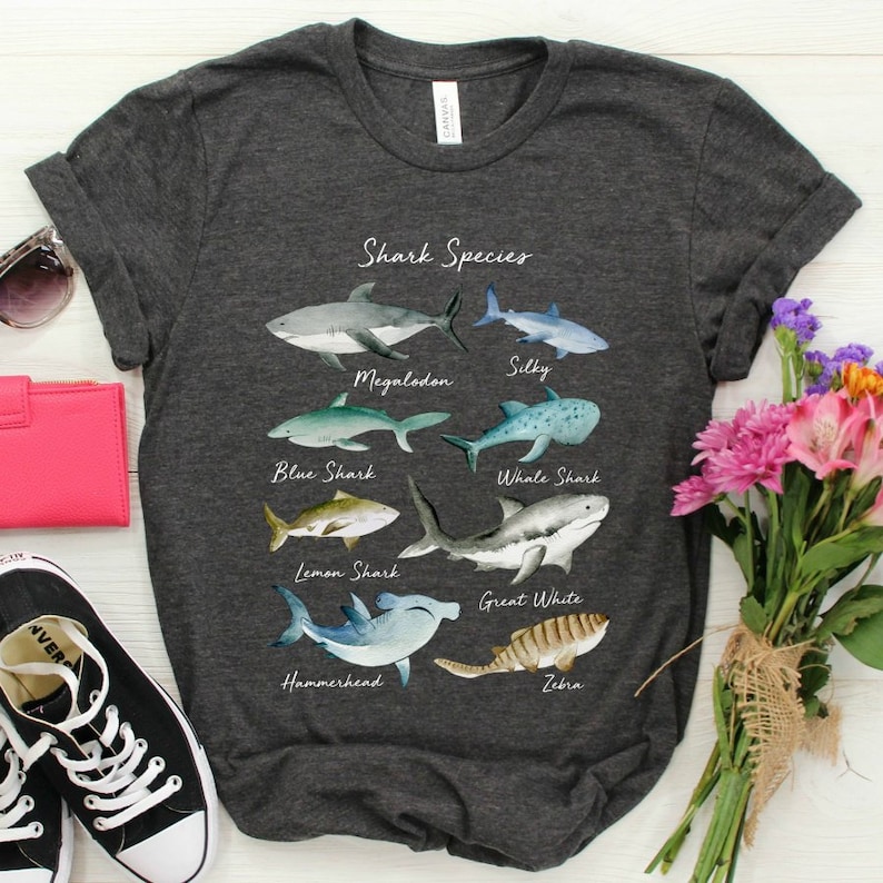 Sharks T Shirt, Shark Lover T Shirt, Ocean T Shirt, Save Seas T Shirt ...