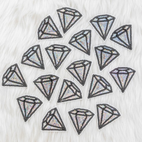 Diamond Iron-on Patch Diamond Applique Motif Decorative - Etsy UK