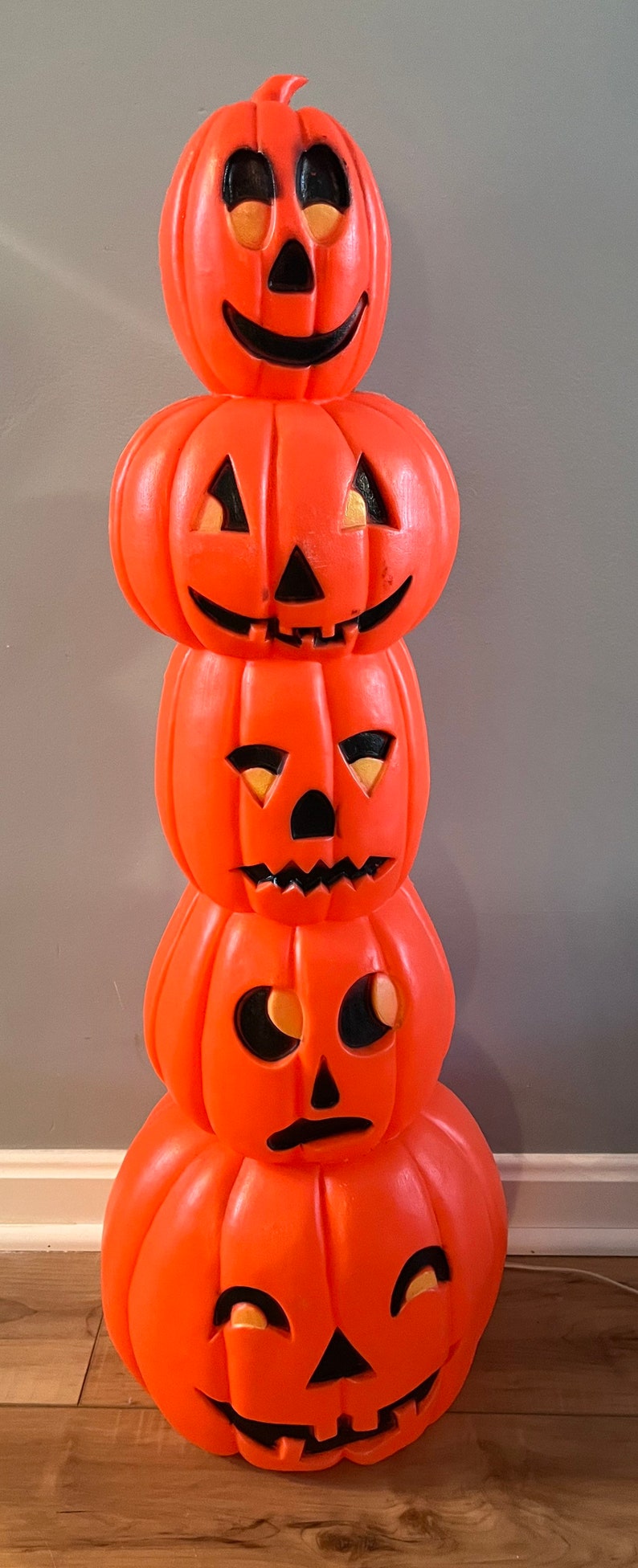 Vintage 1994 Halloween Blow Mold Stacked Pumpkins Etsy Australia