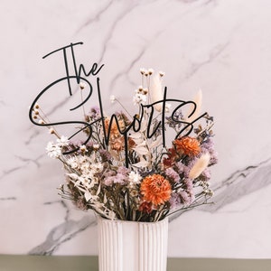 Personalized Acrylic Cake Topper & Versatile Flower Pick and Plant ...