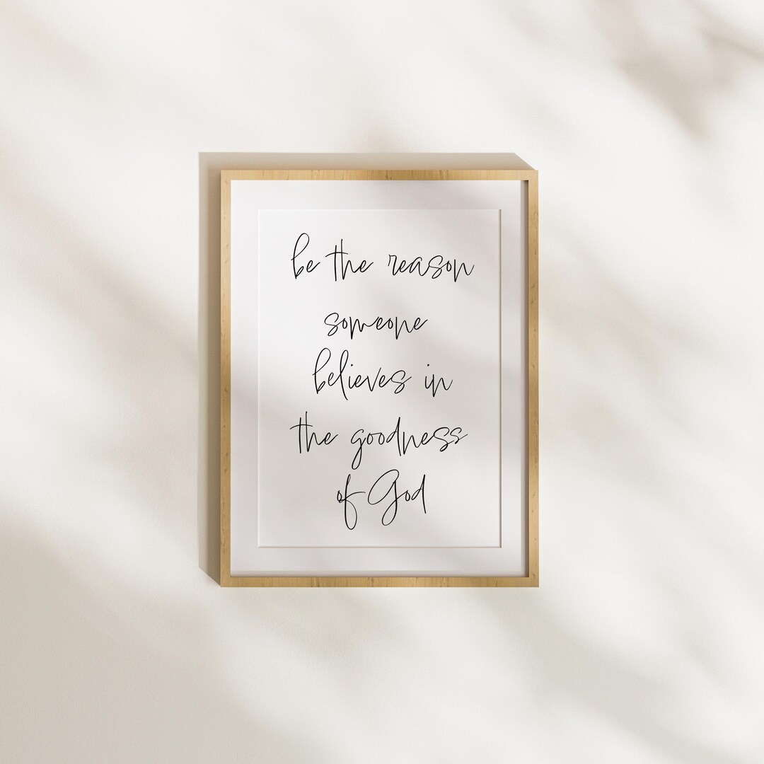 Christian Home Decor Print: Goodness of God Quote (digital SVG File) - Etsy