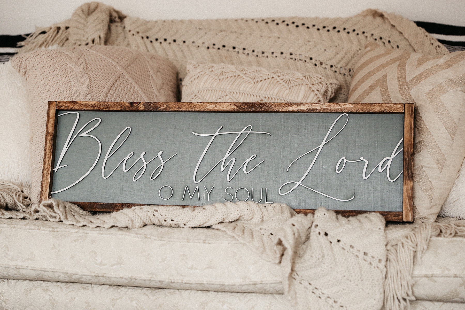 Bless The Lord O My Soul 3D Sign Wooden Sign Family Sign | Etsy