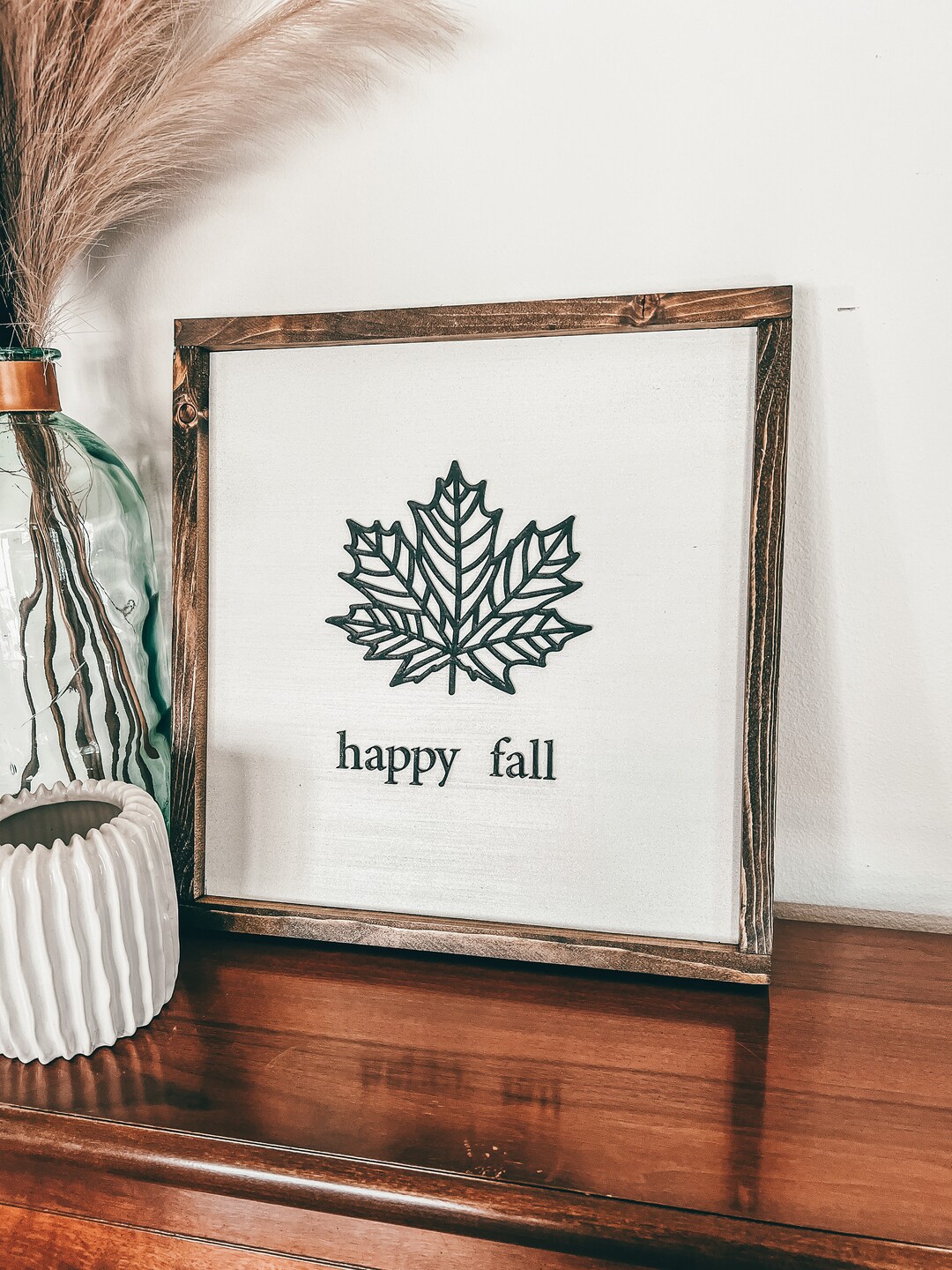 Happy Fall 3D Wood Sign: Autumn Maple Leaf Decor - Etsy