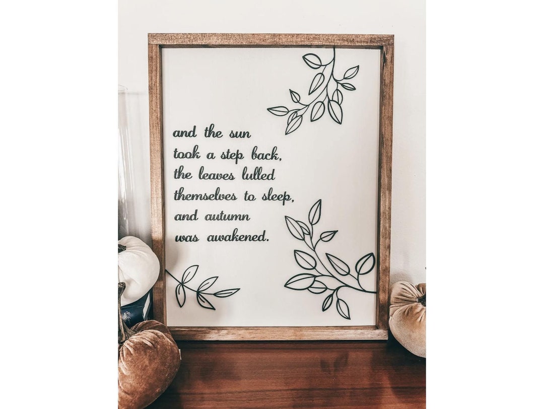 And Autumn Was Awakened Sign | Fall Wooden Sign | Farmhouse Sign | Home ...