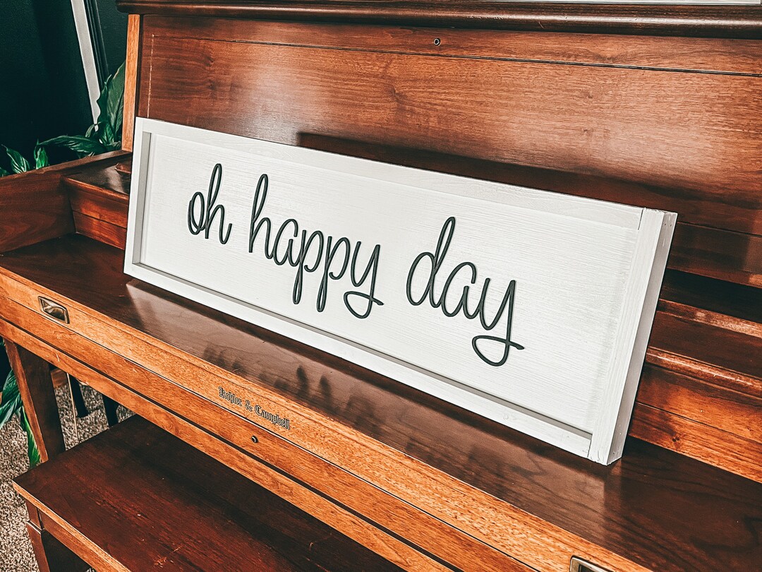 Oh Happy Day Sign | Family Sign | Home Sign | Wall Decor | Wall Art ...