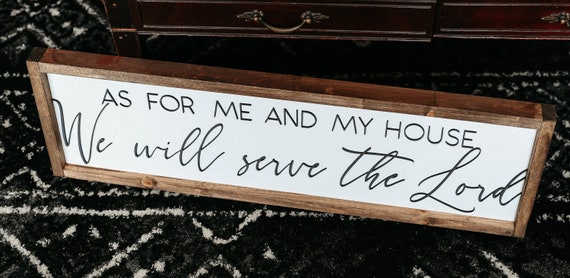 As for Me and My House We Will Serve the Lord Farmhouse Sign | Etsy