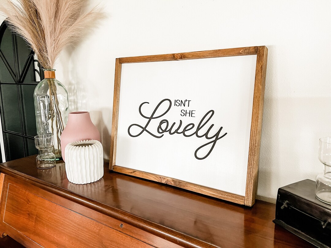 Isn’t She Lovely Sign | 3D Handmade Wooden Nursery Decor - Etsy
