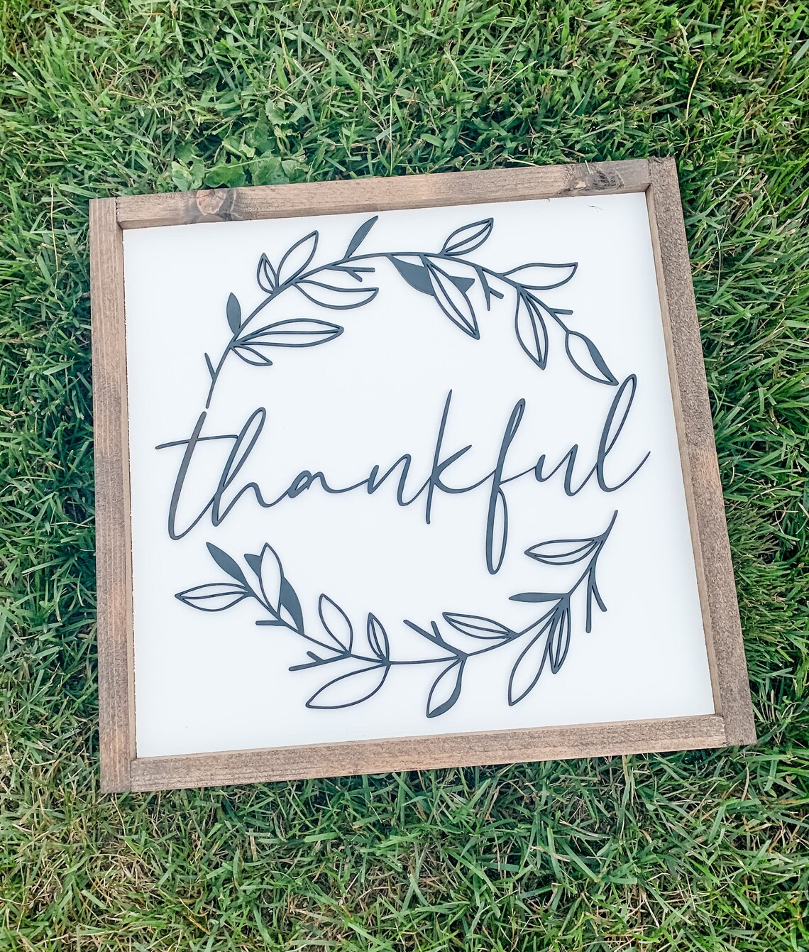 3D Wooden 'thankful' Sign: Rustic Fall Decor - Etsy