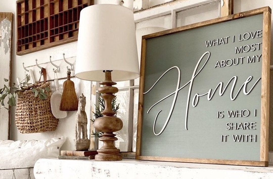 3D Farmhouse Home Sign: Rustic Wooden Family Wall Decor - Etsy