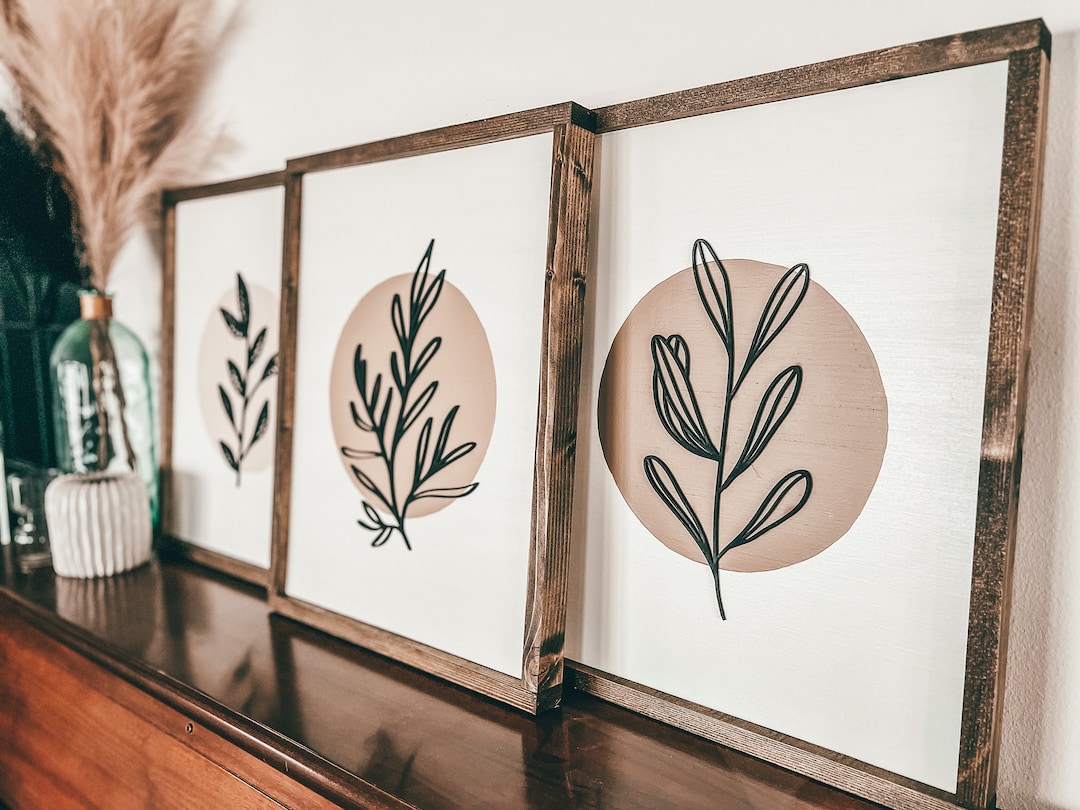 Botanical Home Sign Set | Gardeners Sign | BOTANICAL Sign | Spring Sign ...