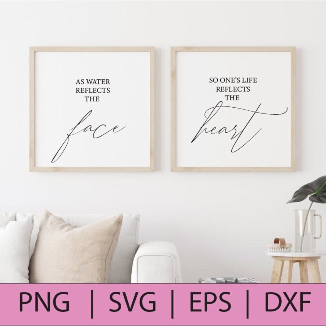 Life Reflects the Heart | Printable Art | Printable Decor Set | Bedroom ...