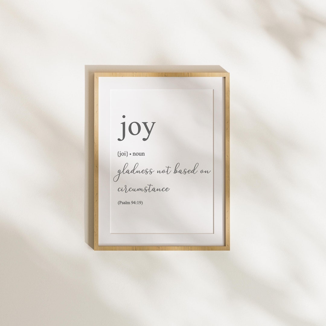 Joy Definition Art Print: Galatians Bible Verse (digital Download) - Etsy