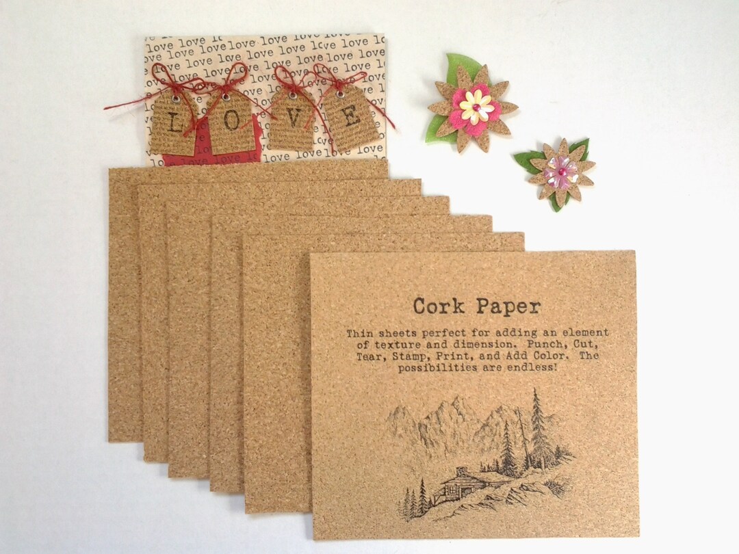 Cork Paper Sheets - Etsy